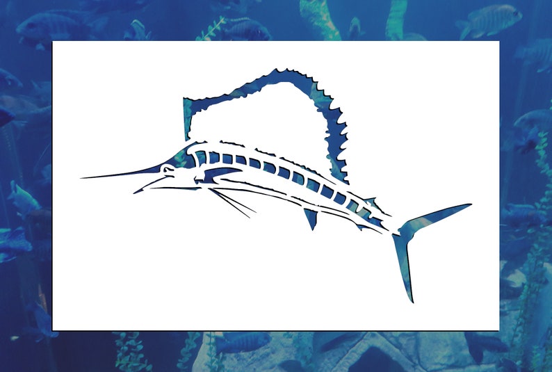 Sailfish Reusable Stencil many Sizes - Etsy