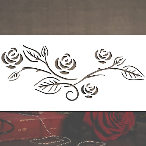 Rose Vine Reusable Stencil many Sizes - Etsy