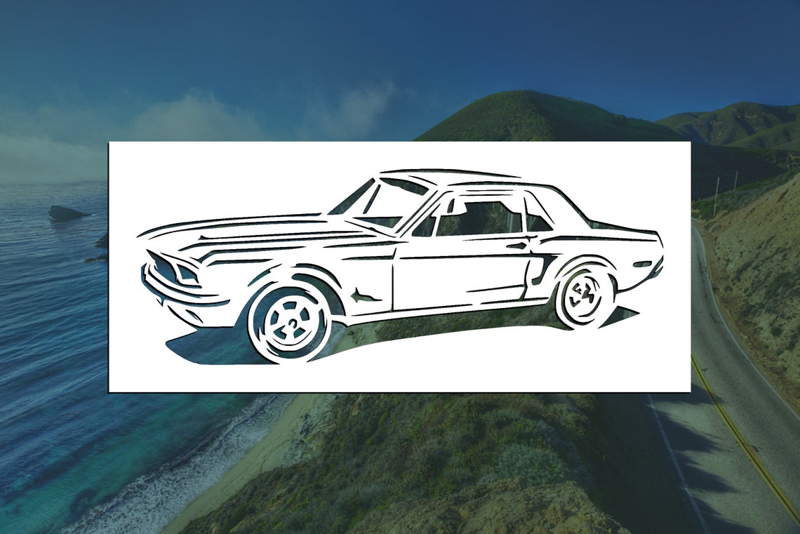 Classic Muscle Car Reusable Stencil (many Sizes) - Etsy