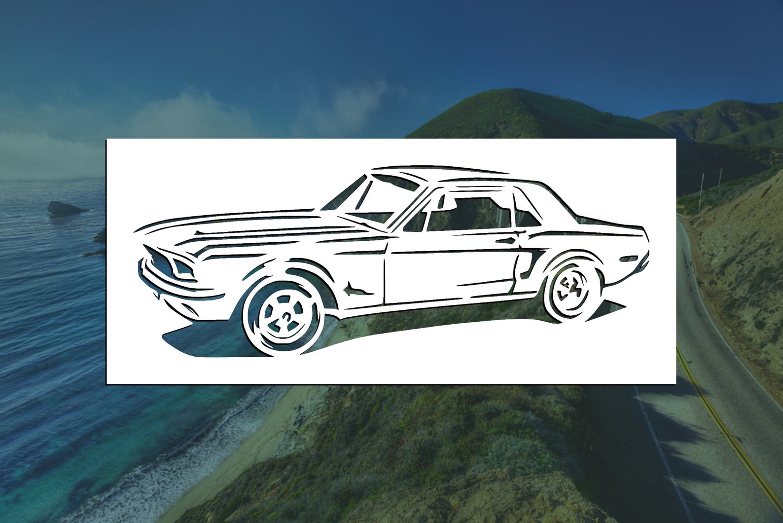 Classic Muscle Car Reusable Stencil many Sizes - Etsy