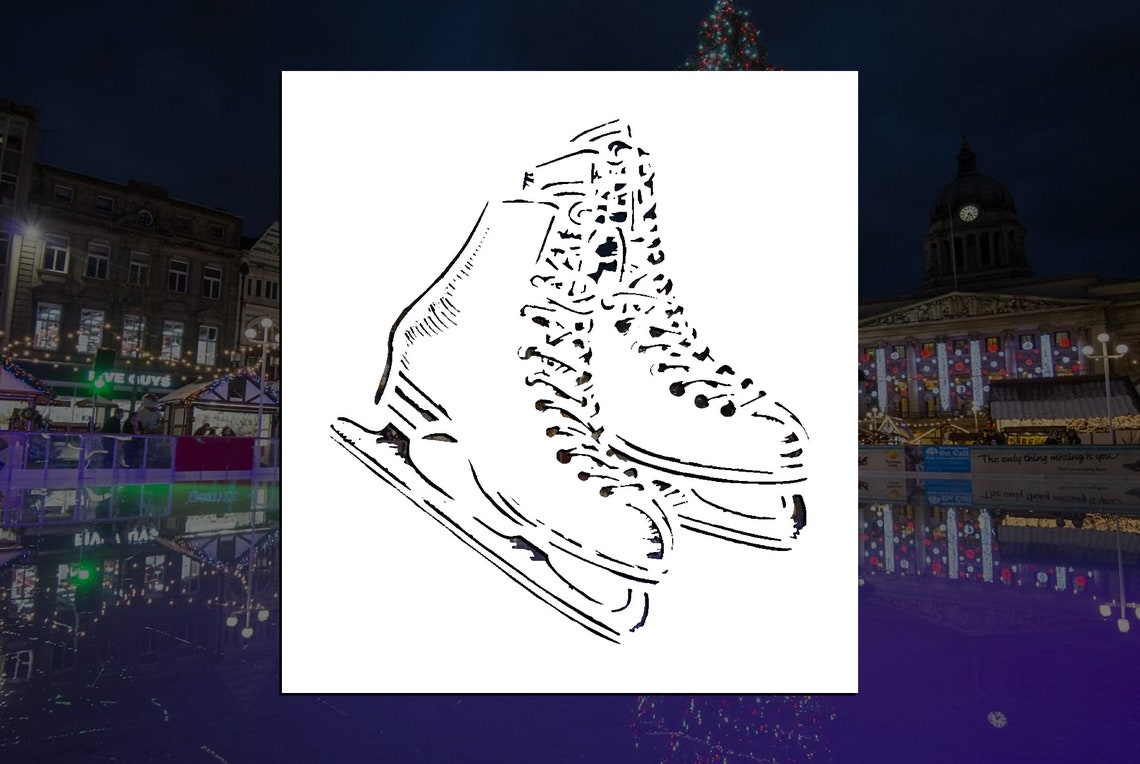 Ice Skates Reusable Stencil many Sizes | Etsy