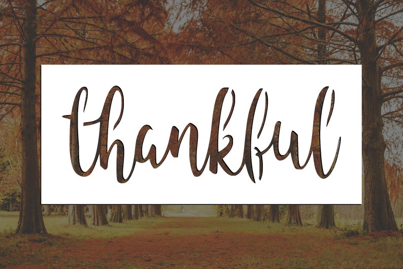 Thankful Reusable Stencil (many Sizes) - Etsy