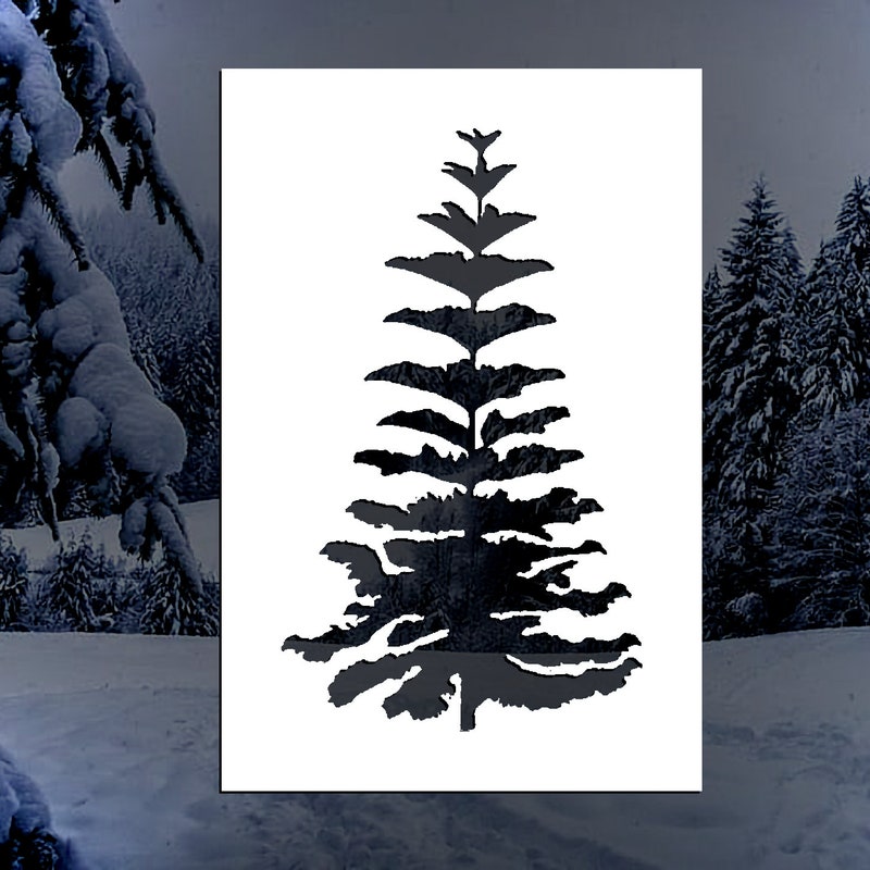 Pine Tree Stencil - Etsy
