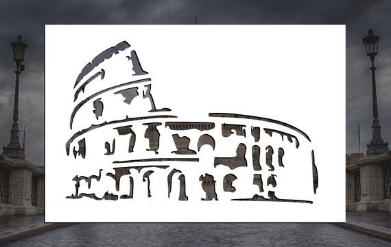 Rome Italy Colosseum Reusable Stencil many Sizes | Etsy