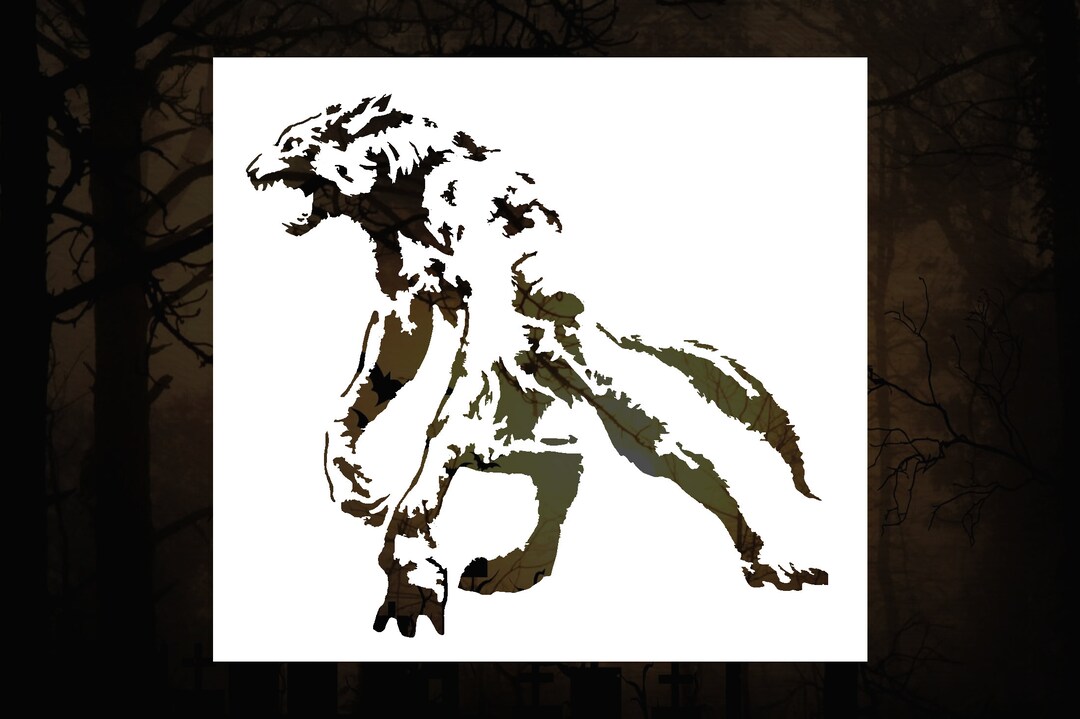 Werewolf Reusable Stencil (many Sizes) - Etsy