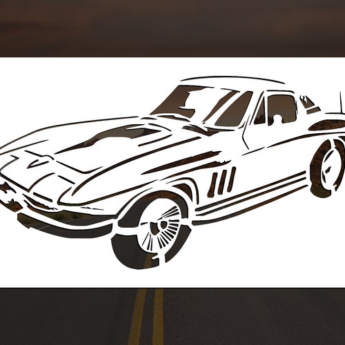 1966 Classic Sports Muscle Car Reusable Stencil many Sizes - Etsy