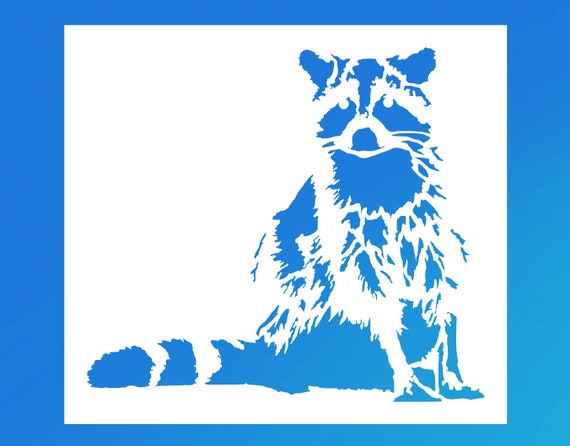 Raccoon Reusable Stencil Many Sizes | Etsy