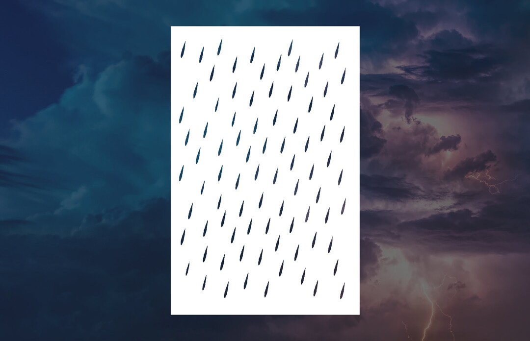 Rain Reusable Stencil (many Sizes) - Etsy