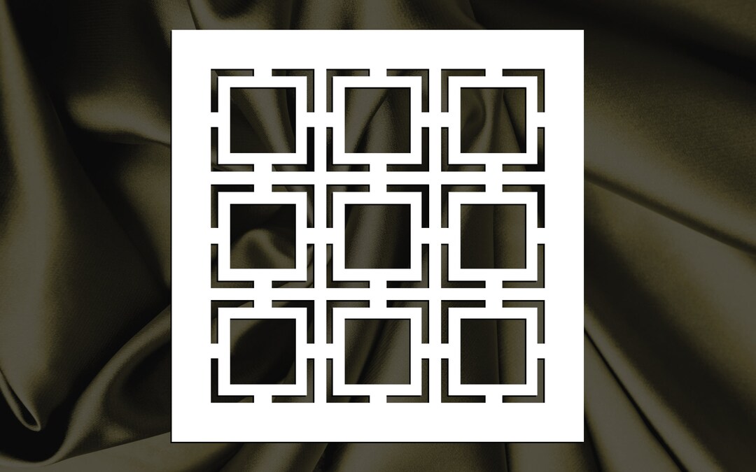 Geometric Squares Reusable Stencil (many Sizes) - Etsy