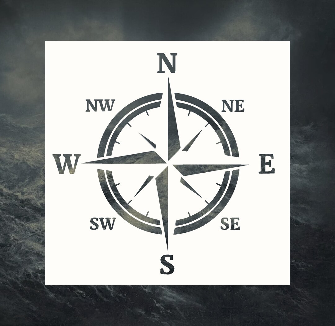 Compass Rose Reusable Stencil (many Sizes) - Etsy