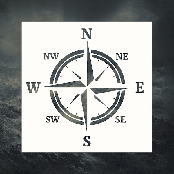 Compass Rose Stencil - Etsy