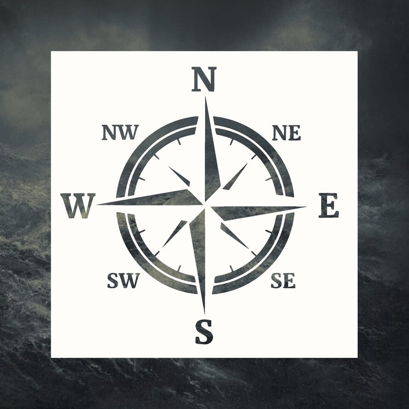 Compass Rose Stencil - Etsy