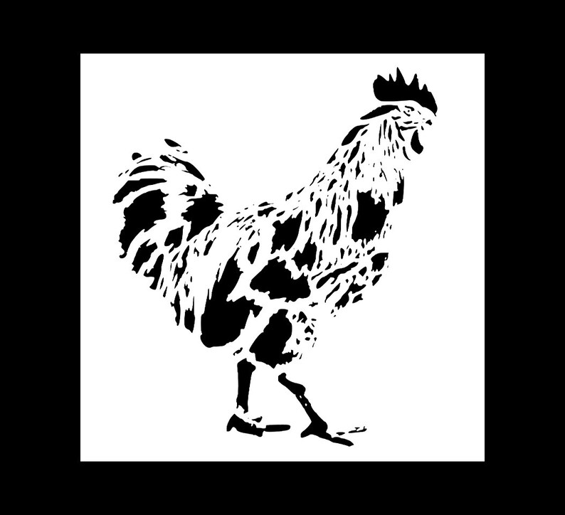 Detailed Rooster Reusable Stencil Many Sizes | Etsy