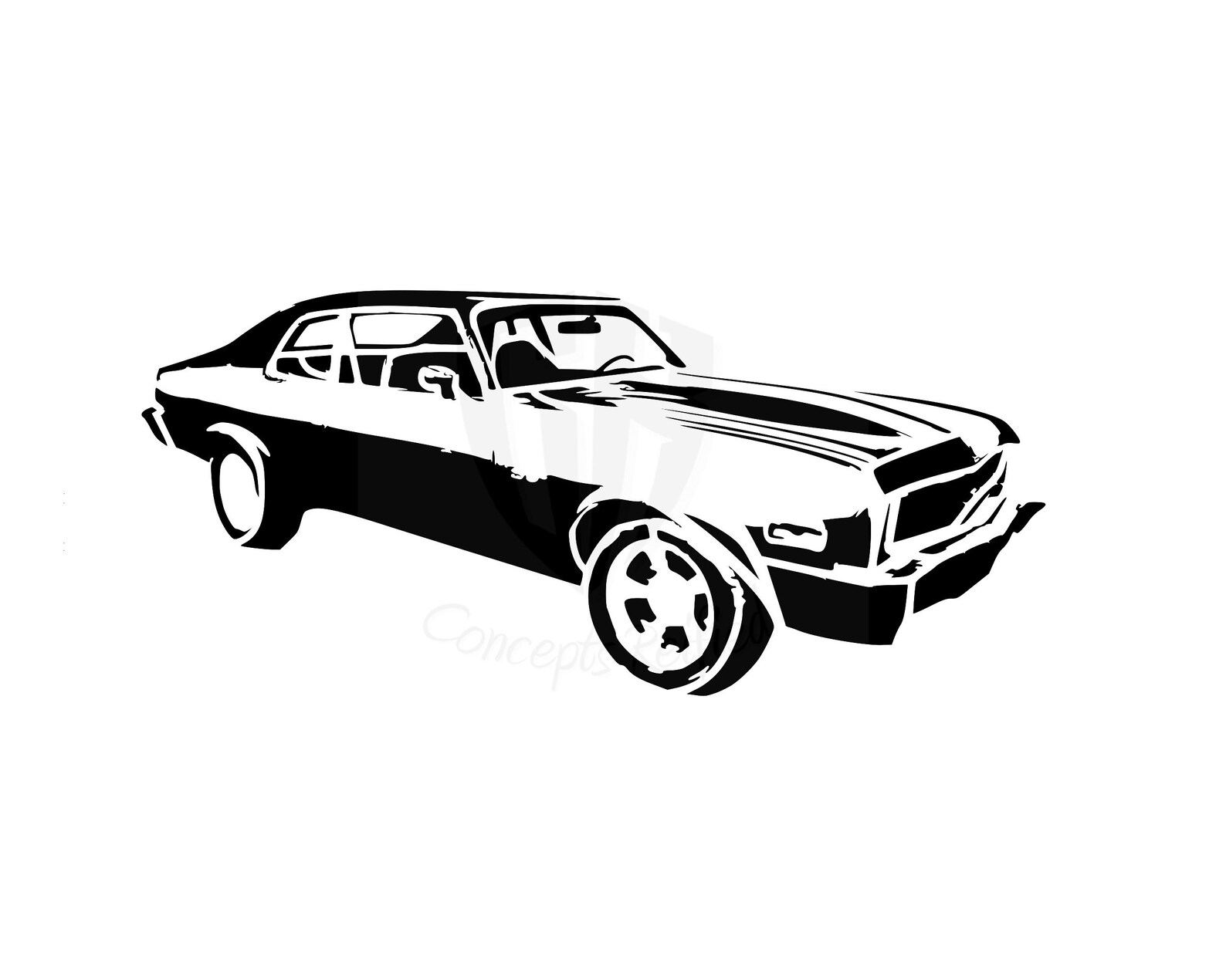 Classic Sports Muscle Car Reusable Stencil Many Sizes | Etsy