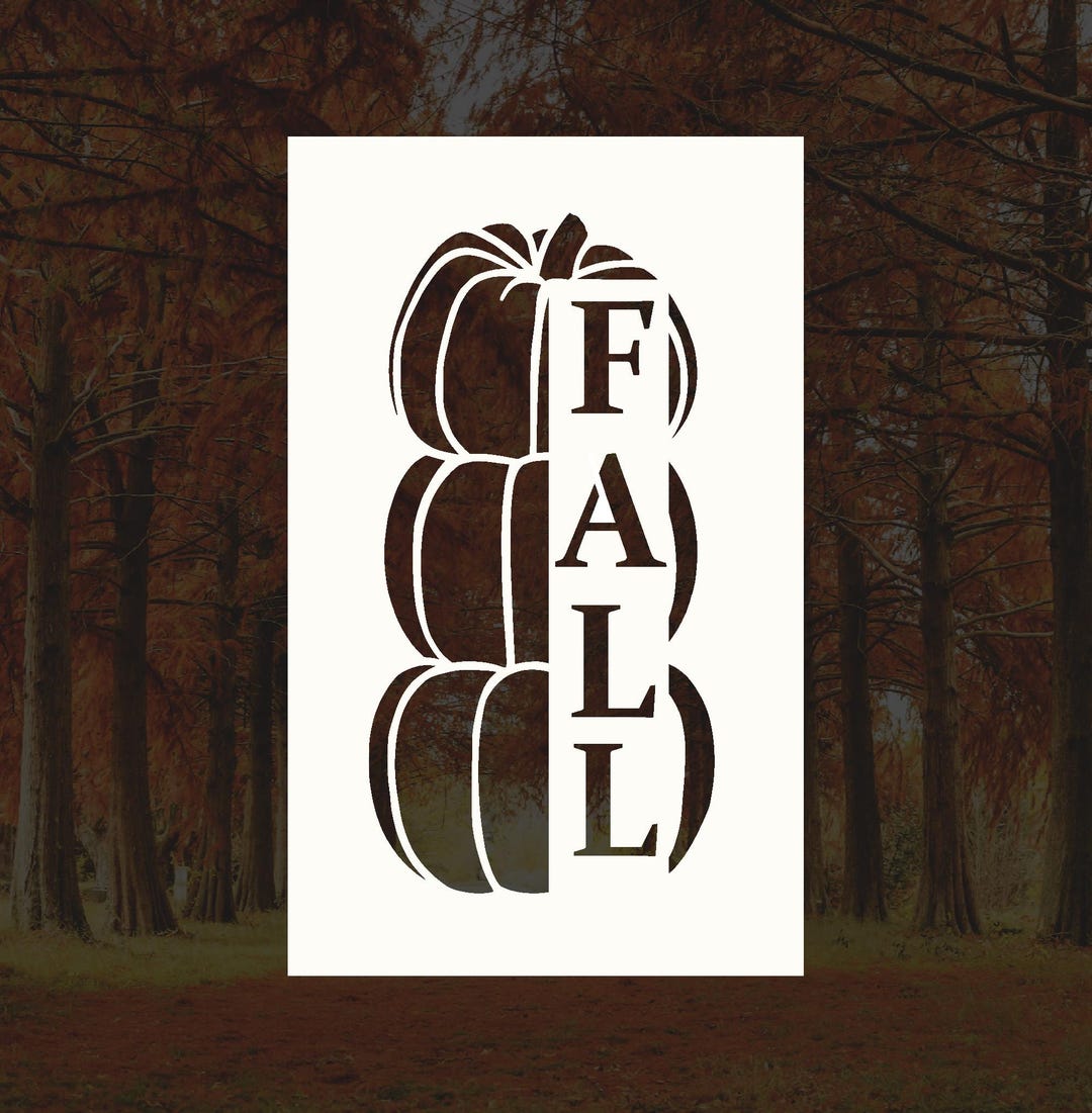Fall Stacked Pumpkins Reusable Stencil (many Sizes) - Etsy