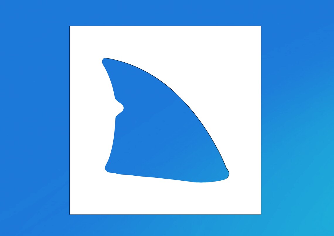 Shark Fin Reusable Stencil Many Sizes | Etsy