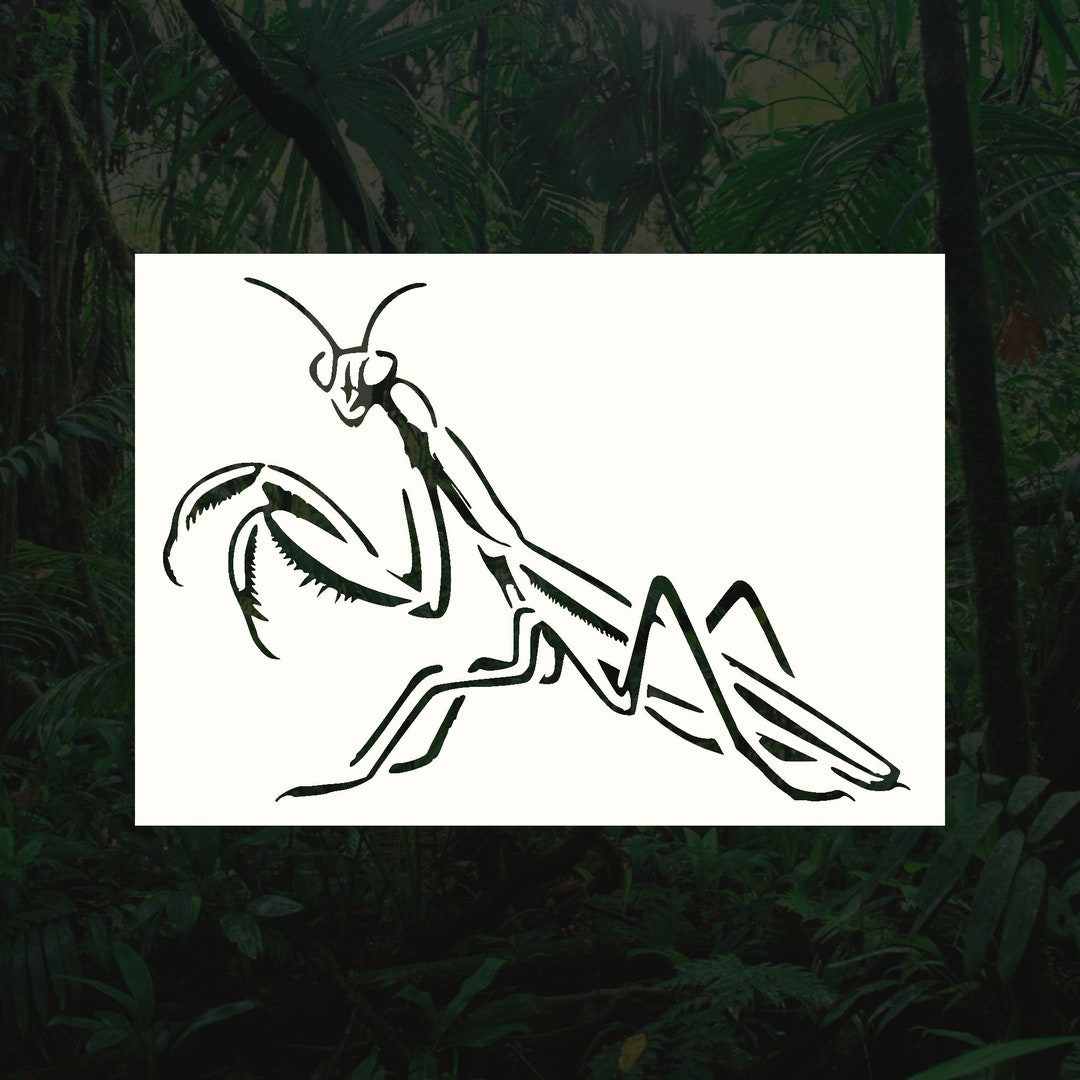Praying Mantis Reusable Stencil (many Sizes) - Etsy