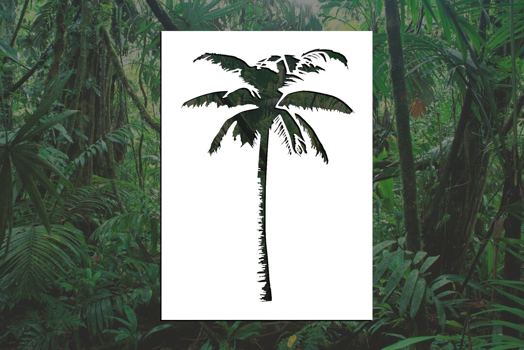 Palm Tree Reusable Stencil (many Sizes) - Etsy