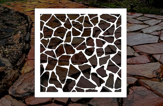 Flagstone Pattern Reusable Stencil many Sizes - Etsy