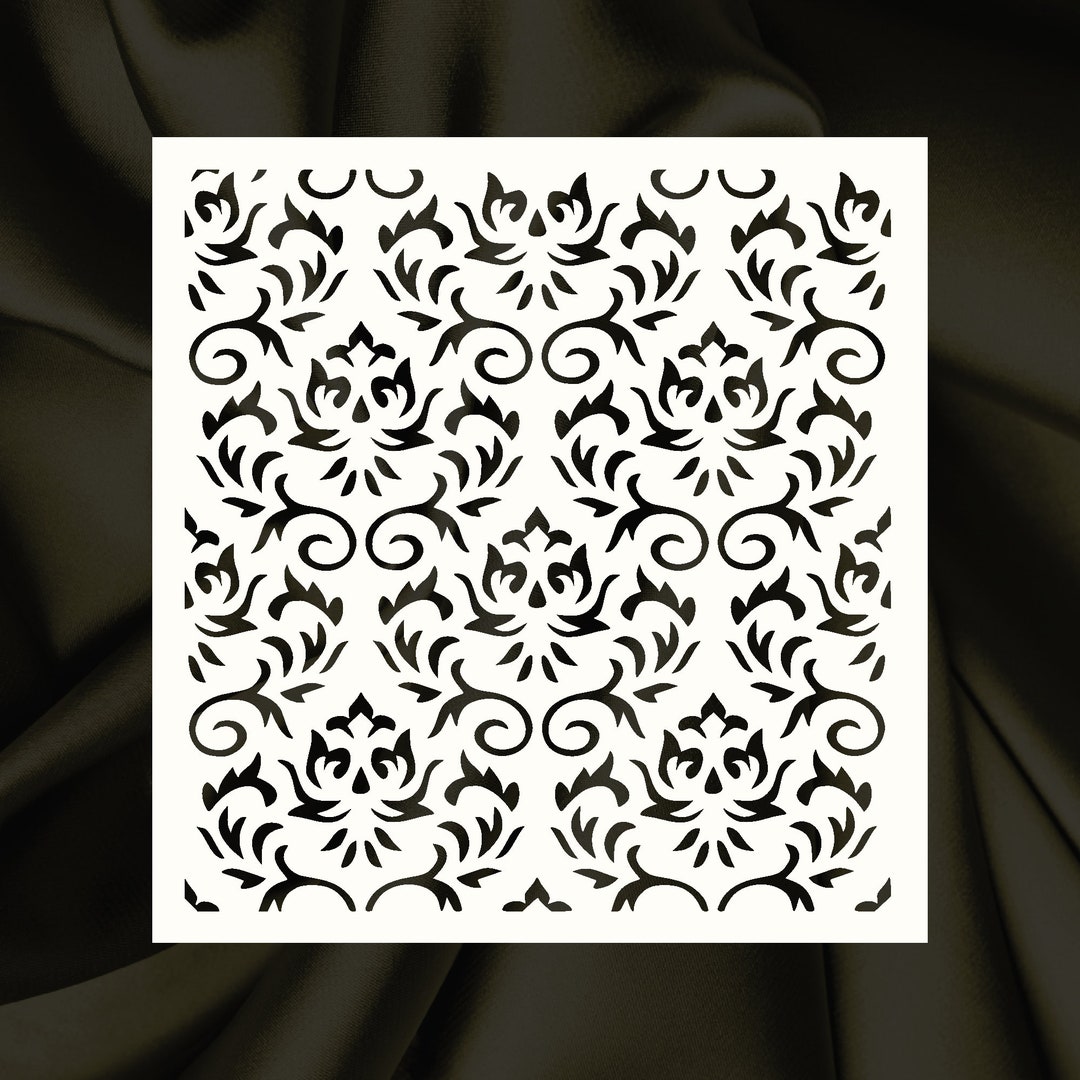 Repeatable Floral Pattern Reusable Stencil (many Sizes) - Etsy