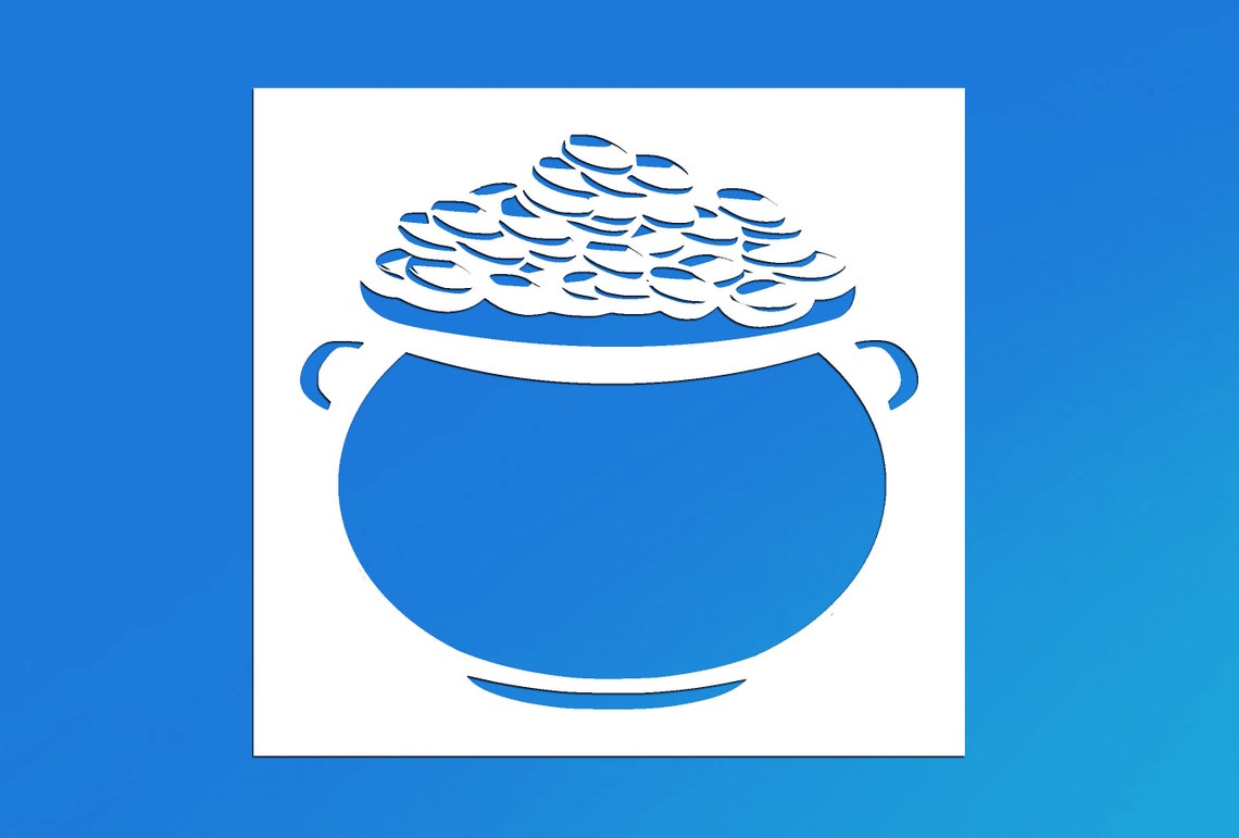 Pot O' Gold Stencil Many Sizes | Etsy