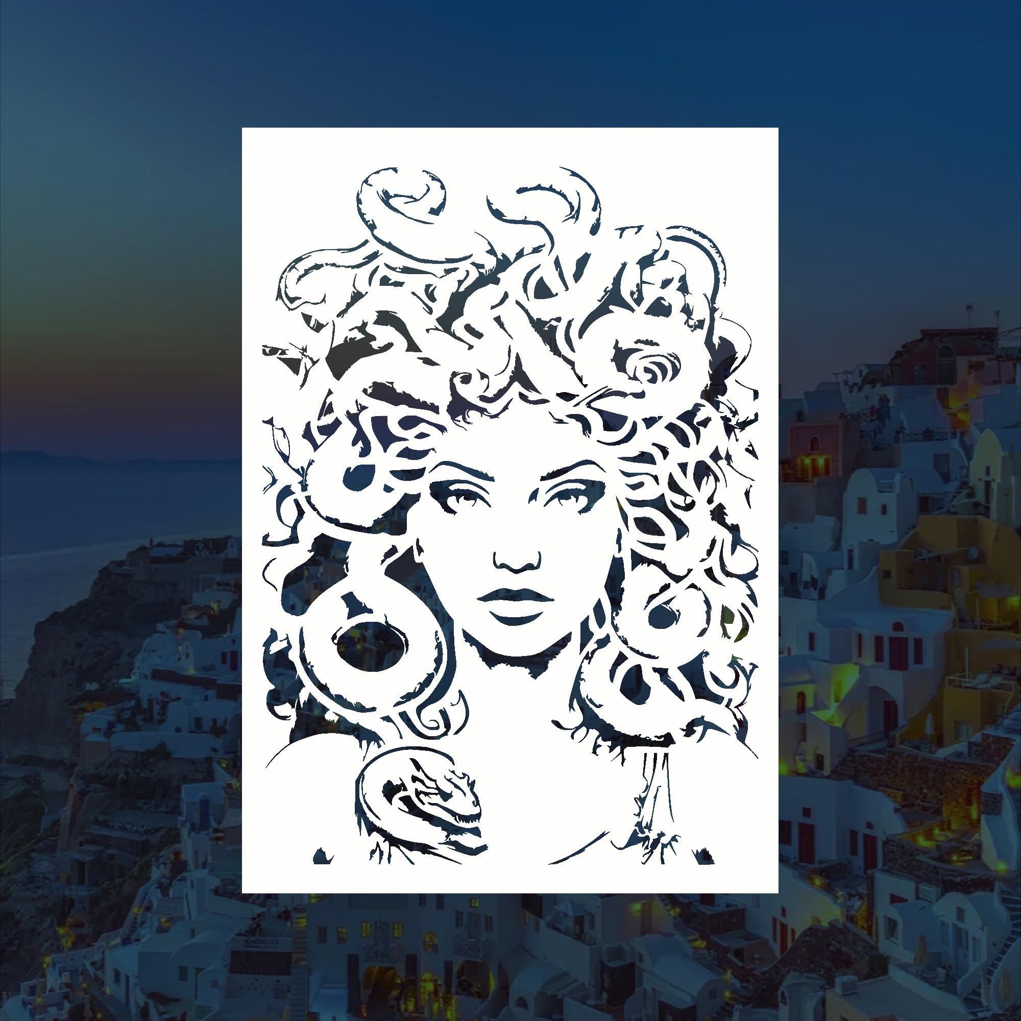 Medusa Reusable Stencil (many Sizes) - Etsy