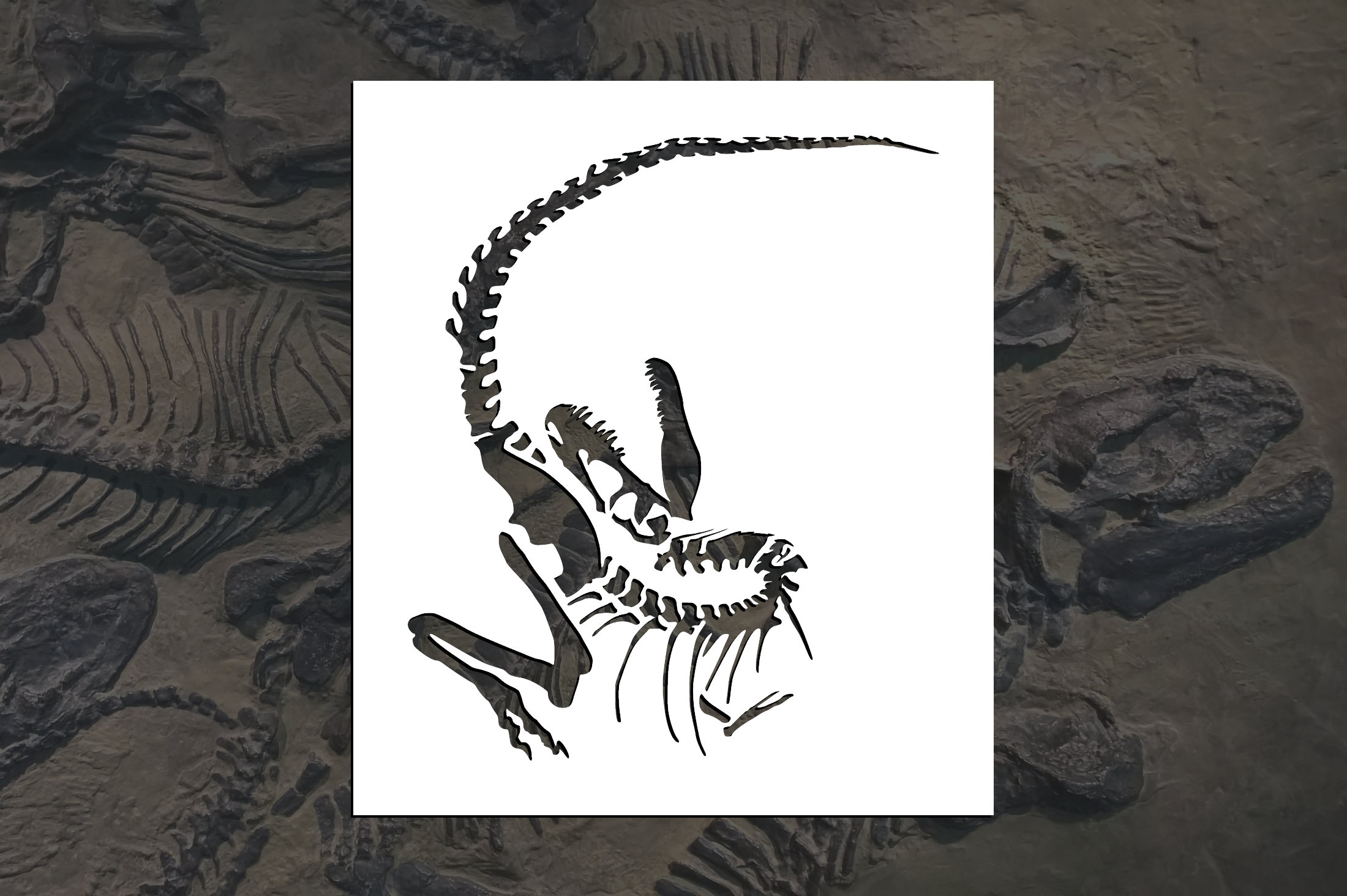 Jurassic Park Velociraptor Skeleton Tattoo