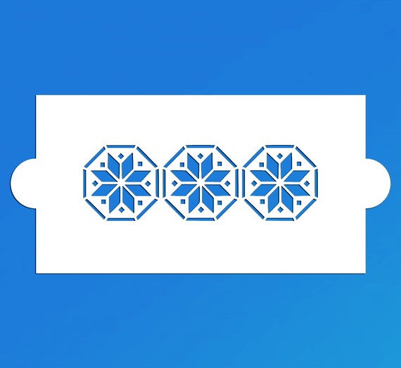 Geometric Flower Border Reusable Stencil many Sizes | Etsy