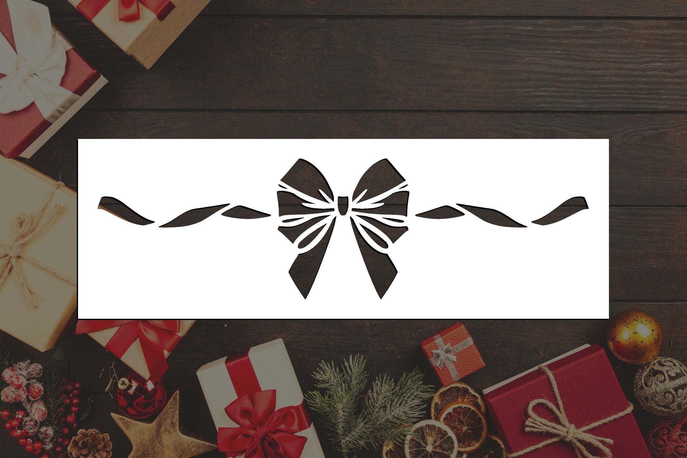 Holiday Bow Reusable Stencil (many Sizes) - Etsy