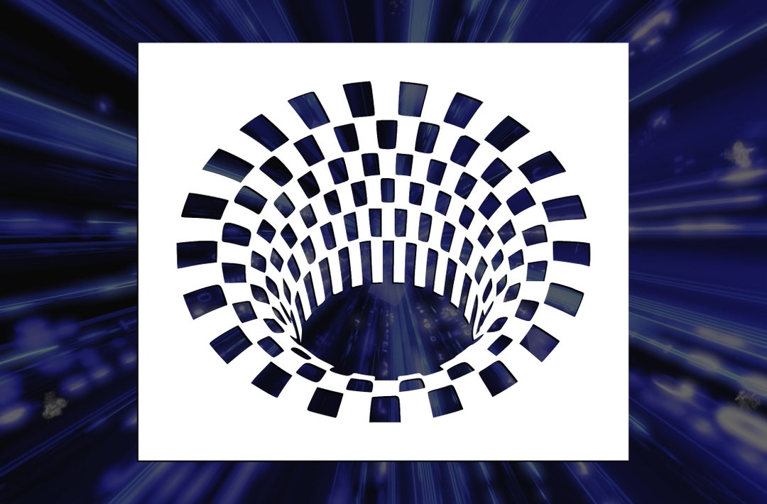 Optical Illusion Vortex Reusable Stencil (many Sizes) - Etsy