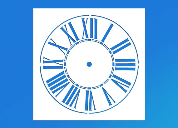Roman Numeral Clock Face Reusable Stencil many Sizes | Etsy