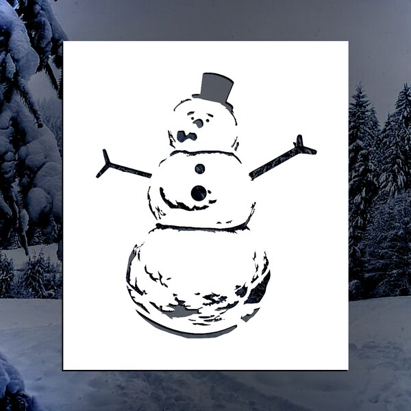 Snowman Stencils - Etsy