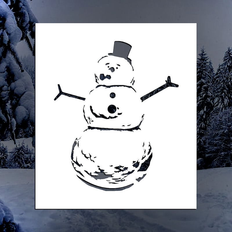 Snowman Stencils - Etsy