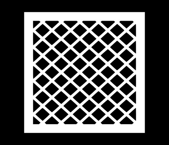 Seamless Diamond Grid Reusable Stencil Many Sizes | Etsy