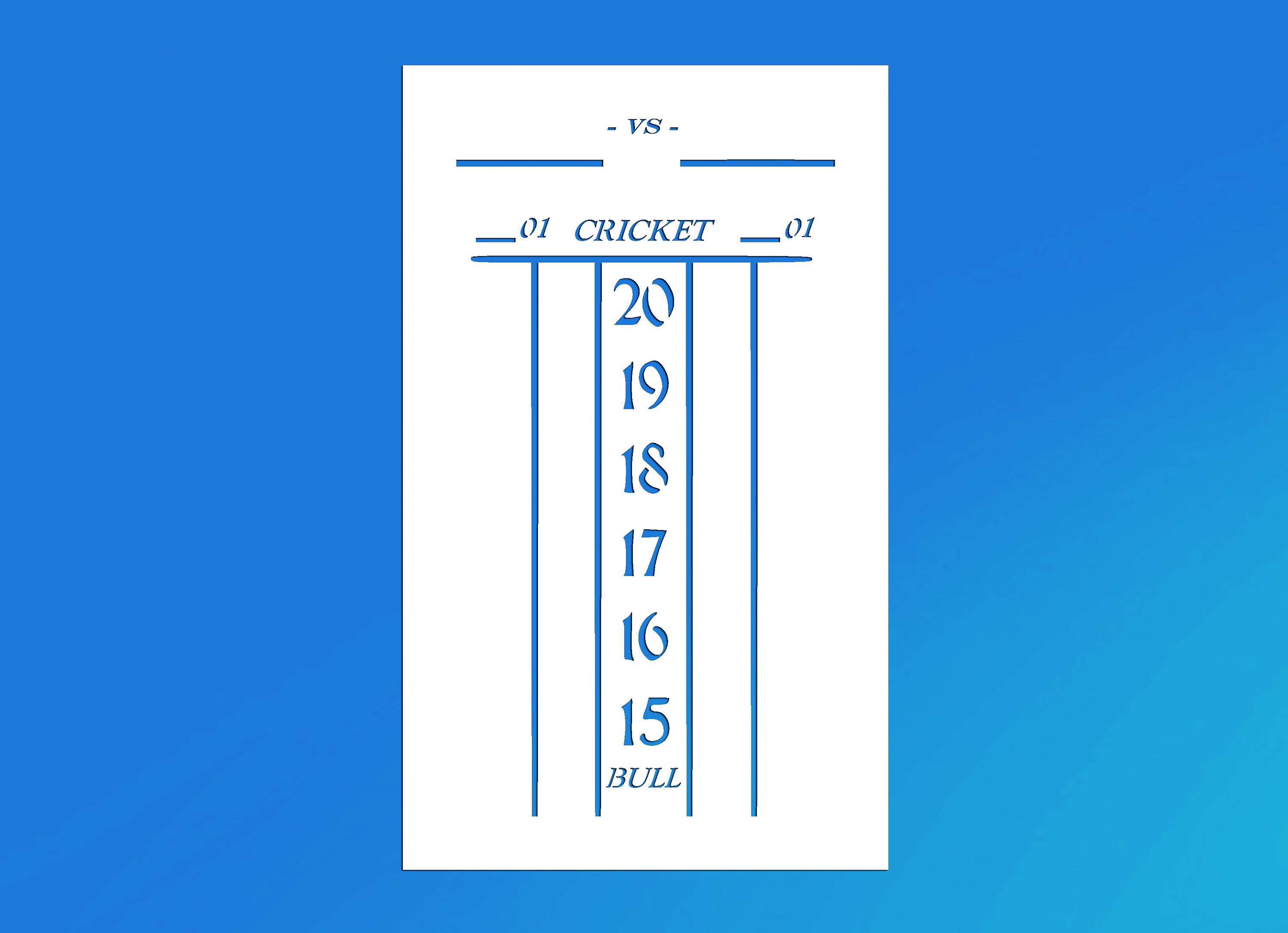 Cricket Scoreboard Reusable Stencil Many Sizes | Etsy