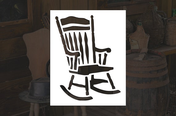 Antique Rocking Chair Reusable Stencil many Sizes - Etsy