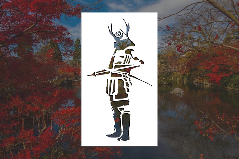 Samurai Warrior Reusable Stencil many Sizes - Etsy Ireland