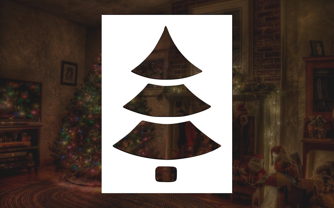 Simple Christmas Tree Reusable Stencil (many Sizes) - Etsy
