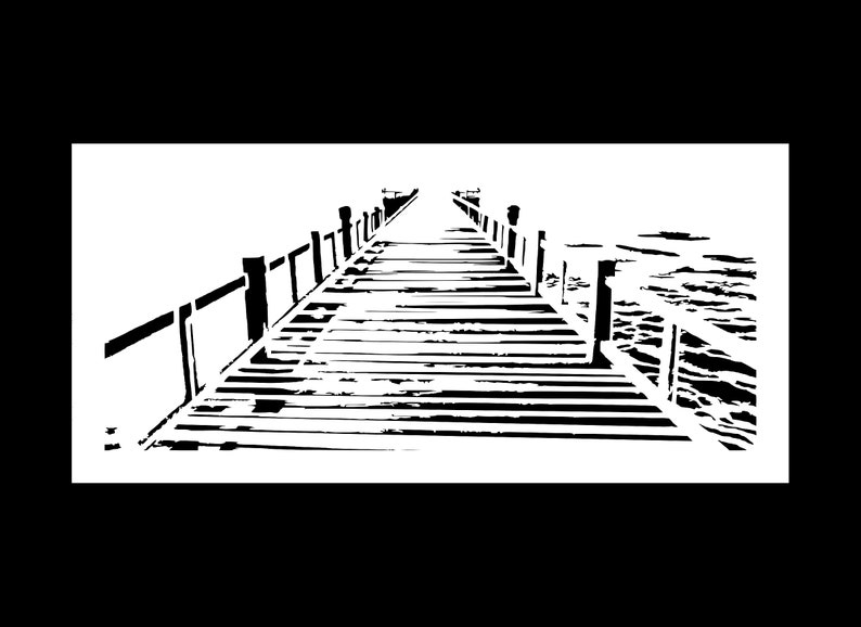 Ocean Pier Reusable Stencil Many Sizes | Etsy