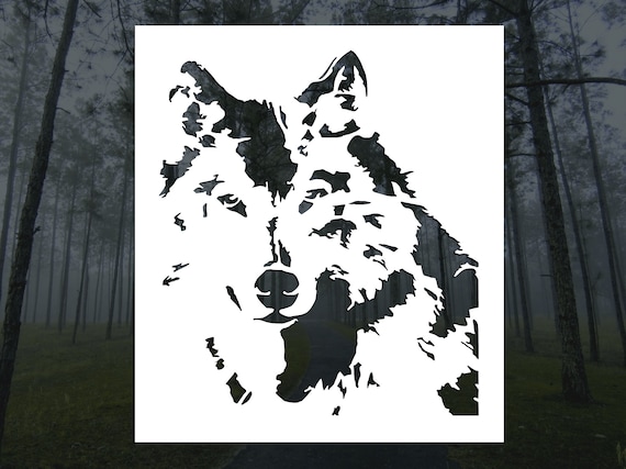 Stoic Wolf Reusable Stencil many Sizes | Etsy