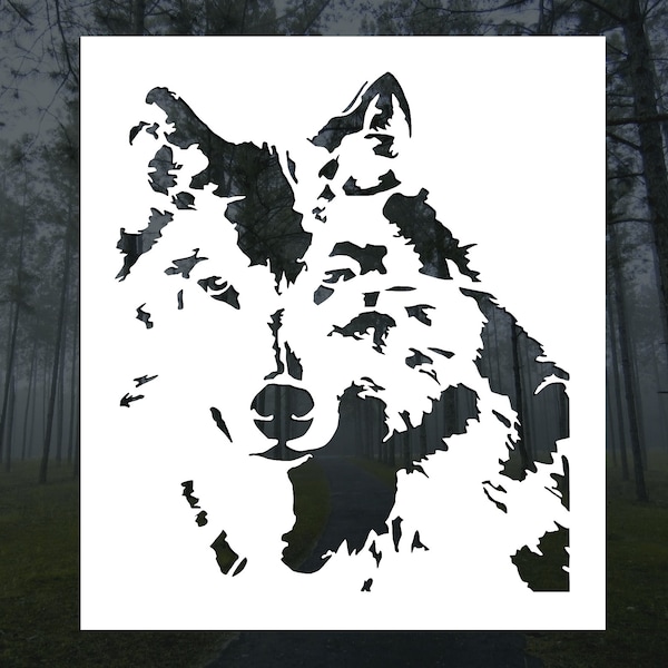 Wolf Stencil - Etsy