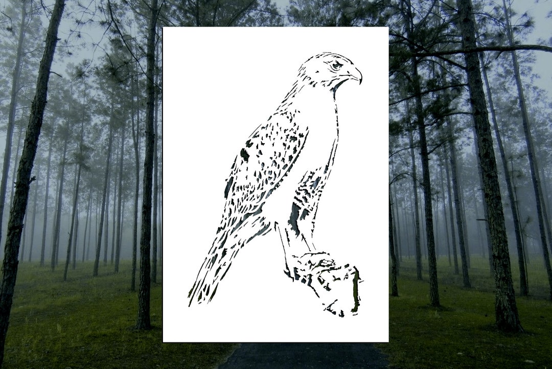 Hawk Reusable Stencil (many Sizes) - Etsy