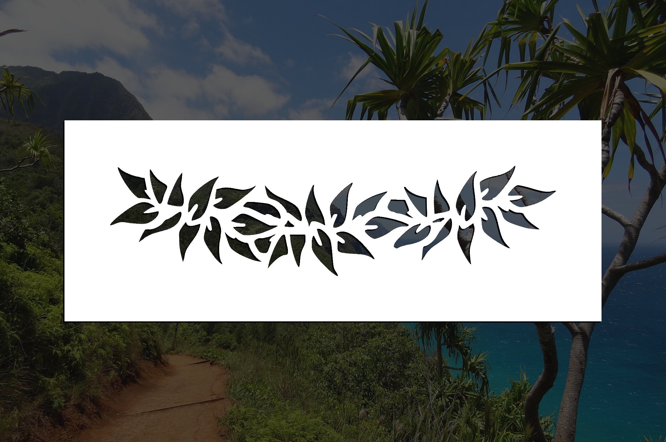 Maile Leaves Reusable Stencil many Sizes - Etsy