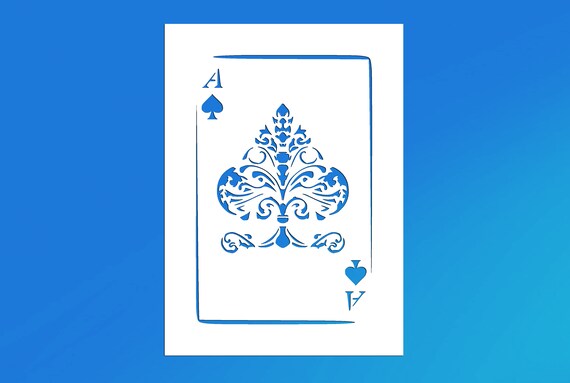 Ace of Spades Reusable Stencil many Sizes | Etsy