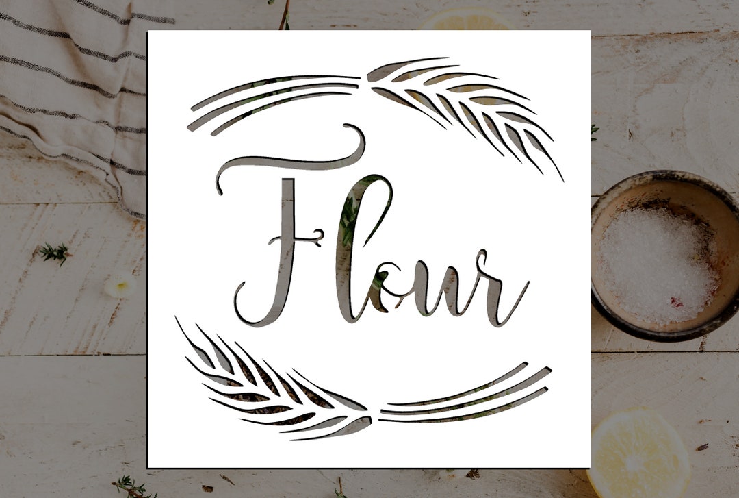 Flour Reusable Stencil (many Sizes) - Etsy