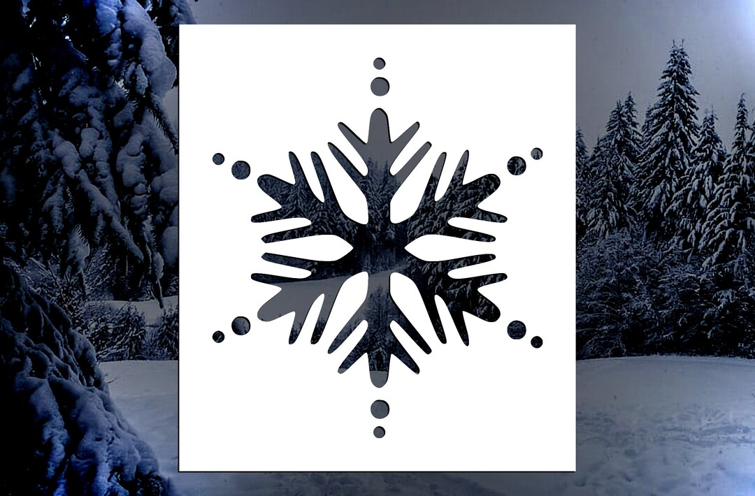 Snowflake Reusable Stencil (many Sizes) - Etsy