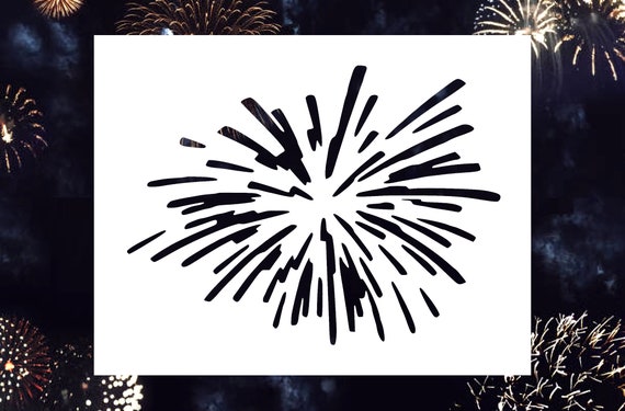 Firecracker Reusable Stencil many Sizes - Etsy