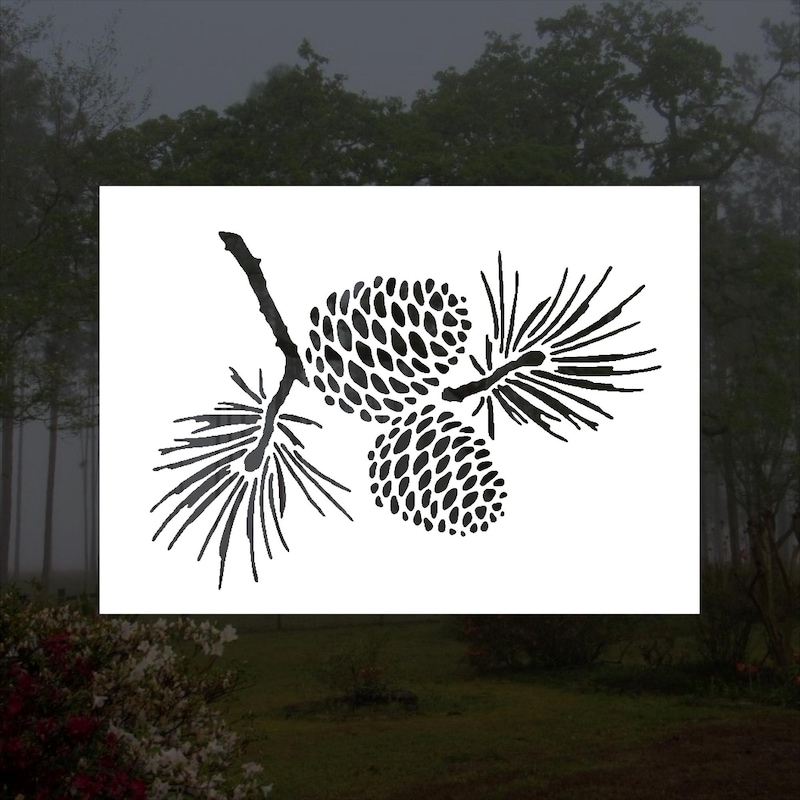 Pine Cone Stencil - Etsy