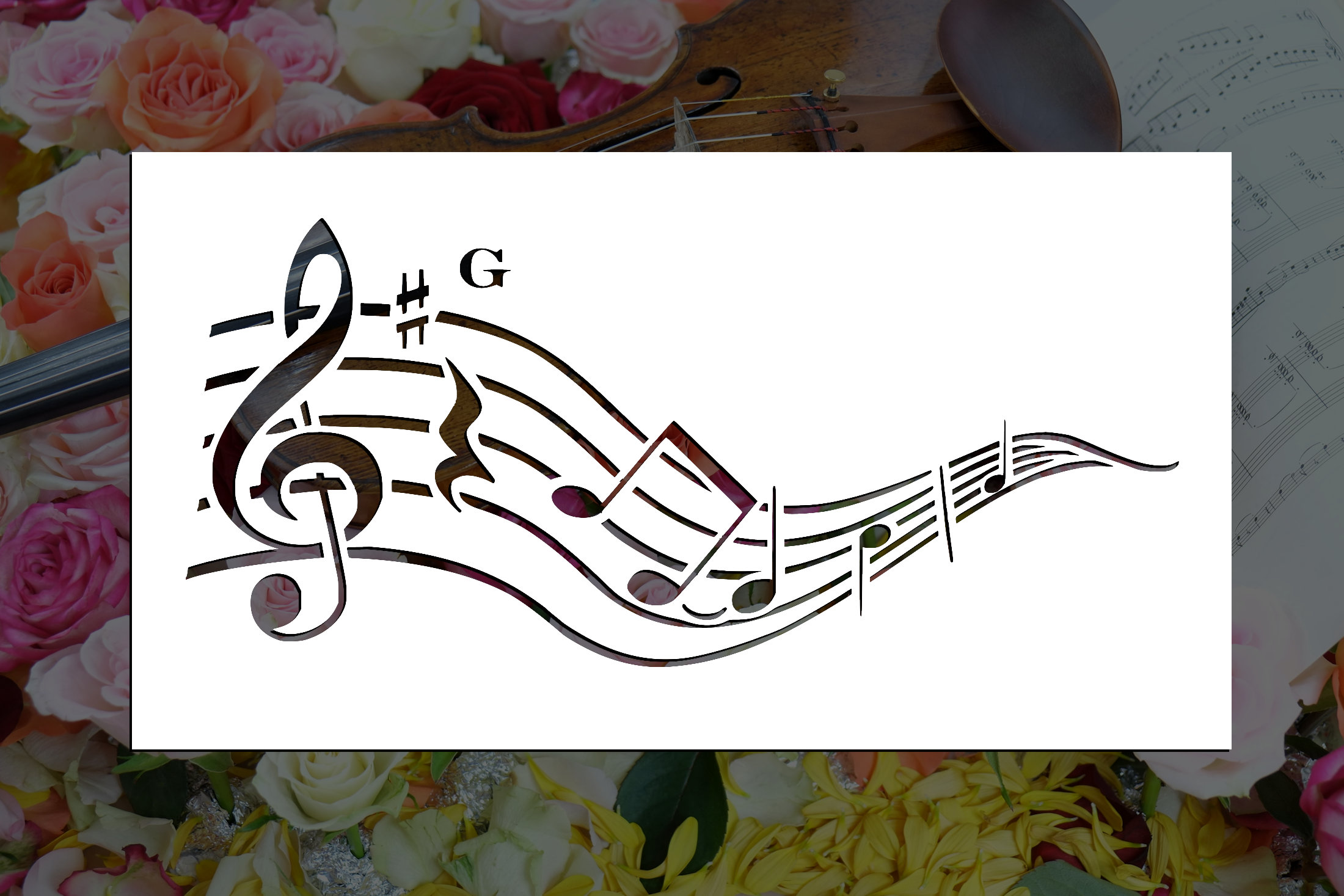 Whimsical Music Notes Reusable Stencil (many Sizes) - Etsy