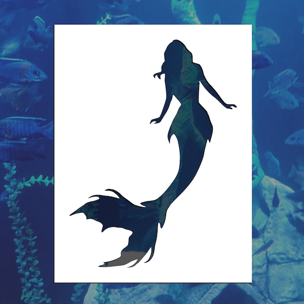 Mermaid Stencil - Etsy